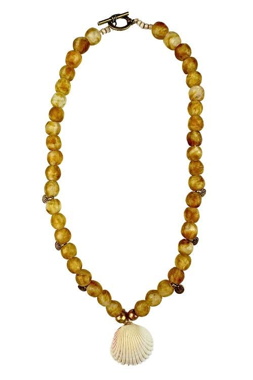 Classic Shell Necklace | Camel
